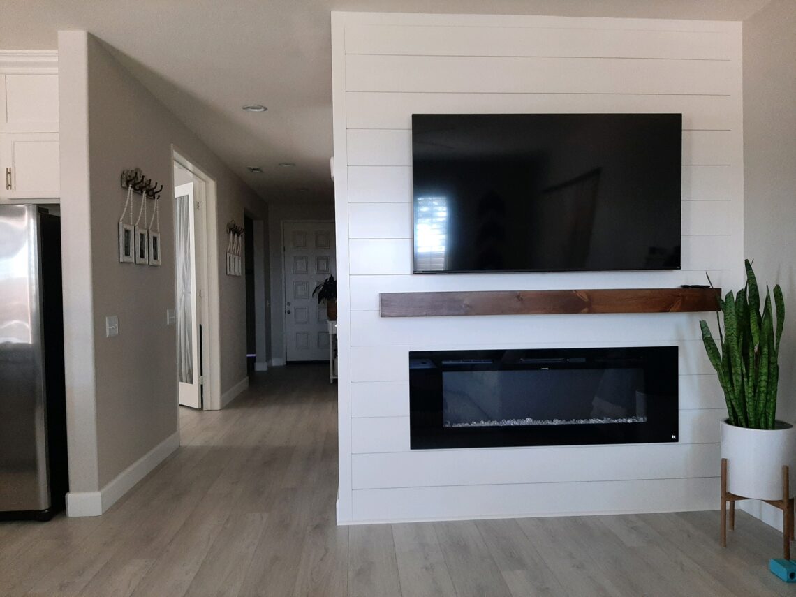 Wall Build Up (before & after)