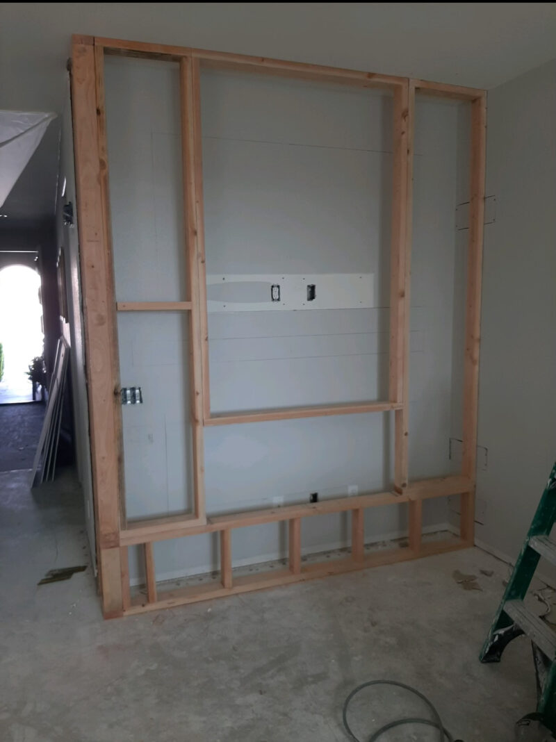 Wall Build Up (before & after)